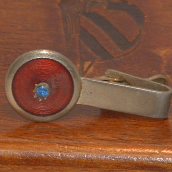 Accessories | Preowned Vintage Mens Gold Tone Blue Stone Round Tie Tack ...